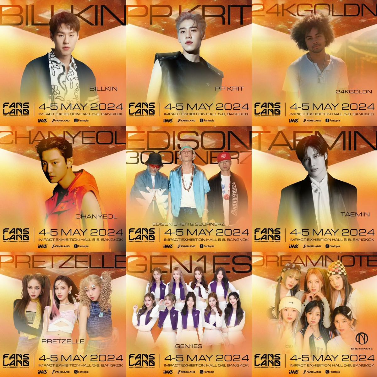 PSY、BILLKIN & PP KRIT领军曼谷Fansland音乐节