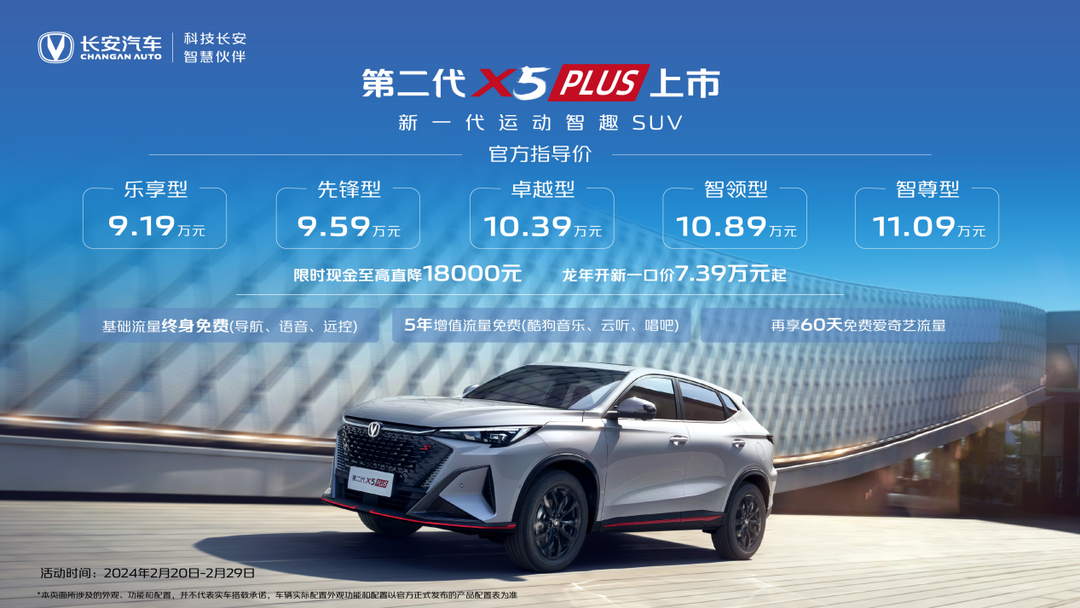 长安X5 PLUS/X7 PLUS上市，售9.19万起_搜狐汽车_搜狐网