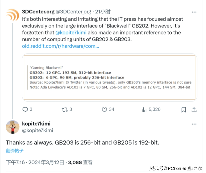 RTX 50系列曝光来袭 GB203/205为256/192bit位宽_搜狐网