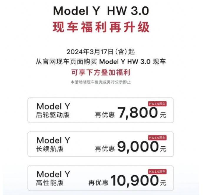 老款清库赶紧买？Model Y HW4.0版4月1日调价，最高涨幅2.3万_搜狐汽车_搜狐网
