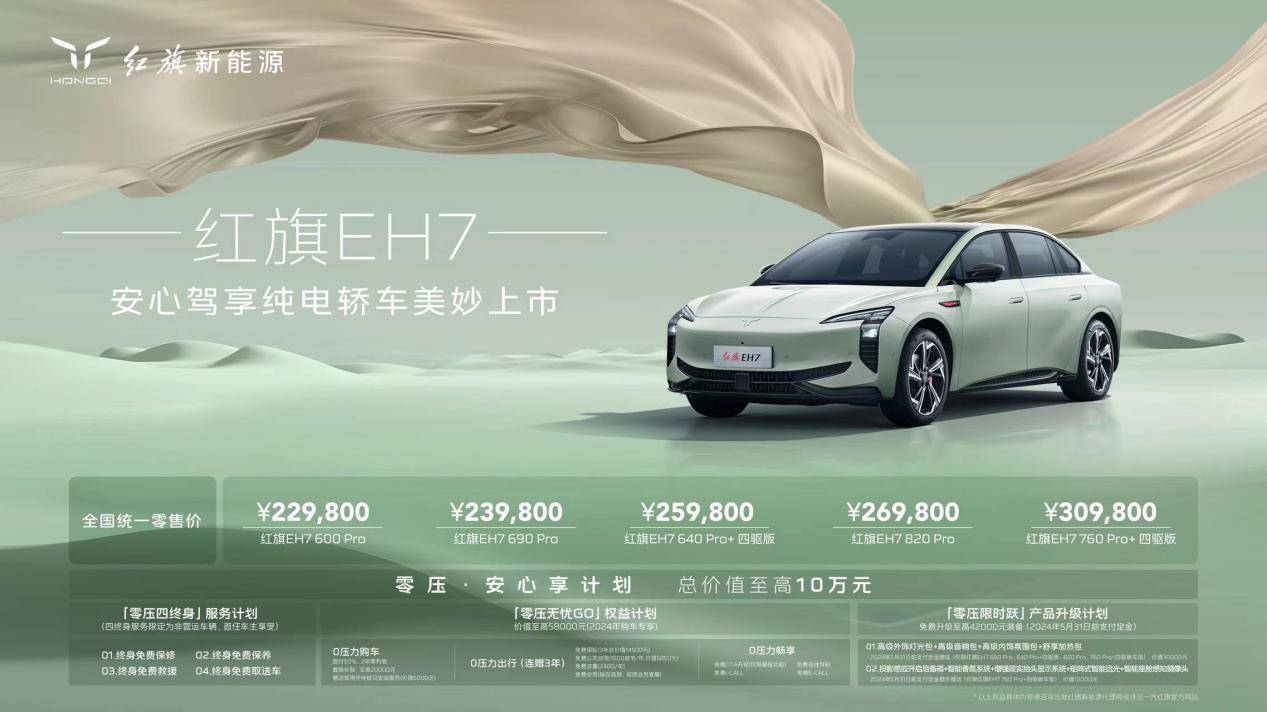 22.98万起！定位中大型纯电动轿车 红旗EH7正式上市：最高续航820km_搜狐汽车_搜狐网