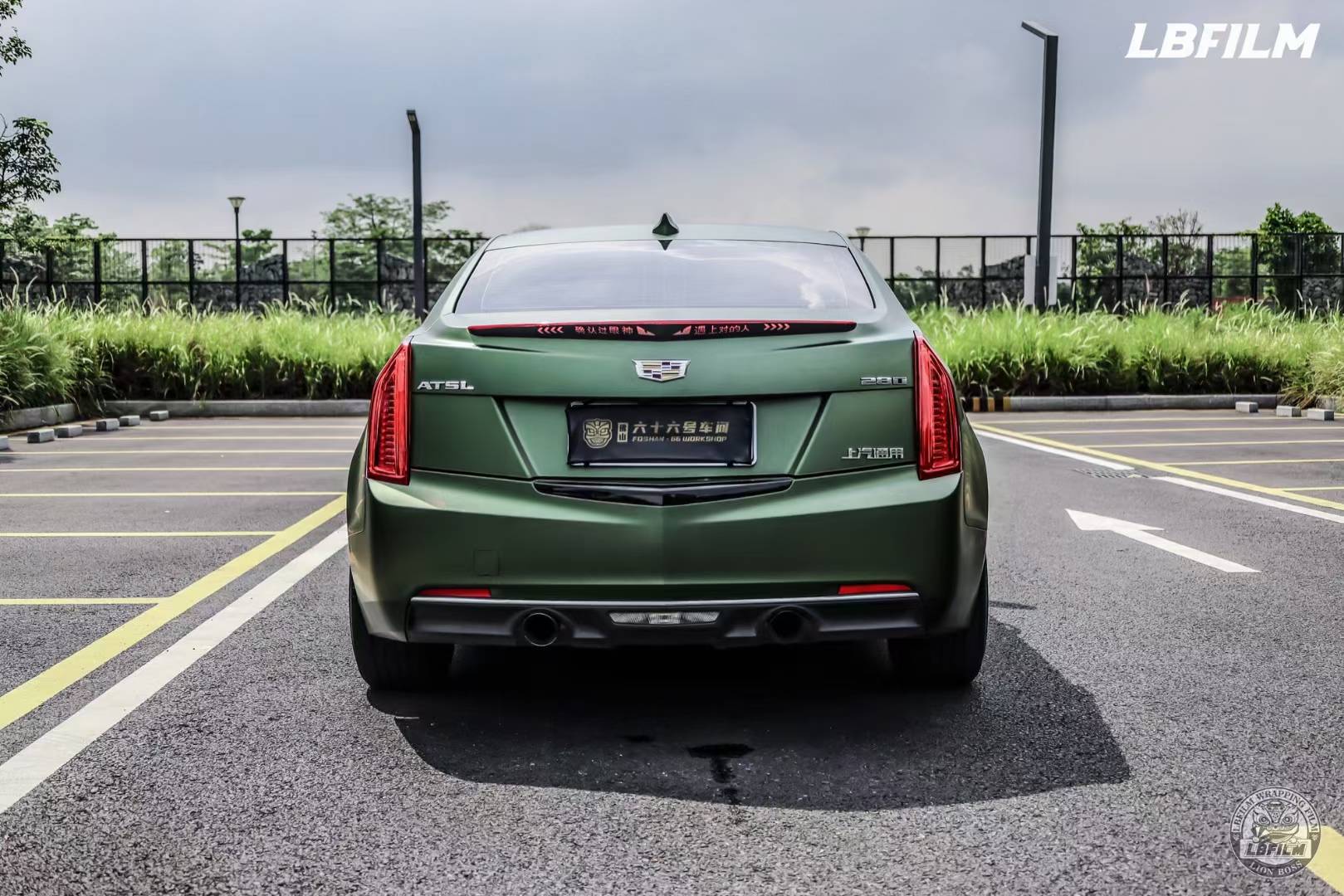 凯迪拉克ATSL-LB改色膜超亚赛博绿,冷艳又高贵的颜色_搜狐汽车_搜狐网