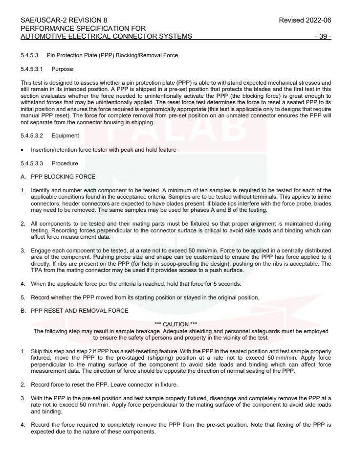 连接器测试 SAE USCAR-2 (Rev 8)2022汽车电连接器系统性能规范_搜狐汽车_搜狐网