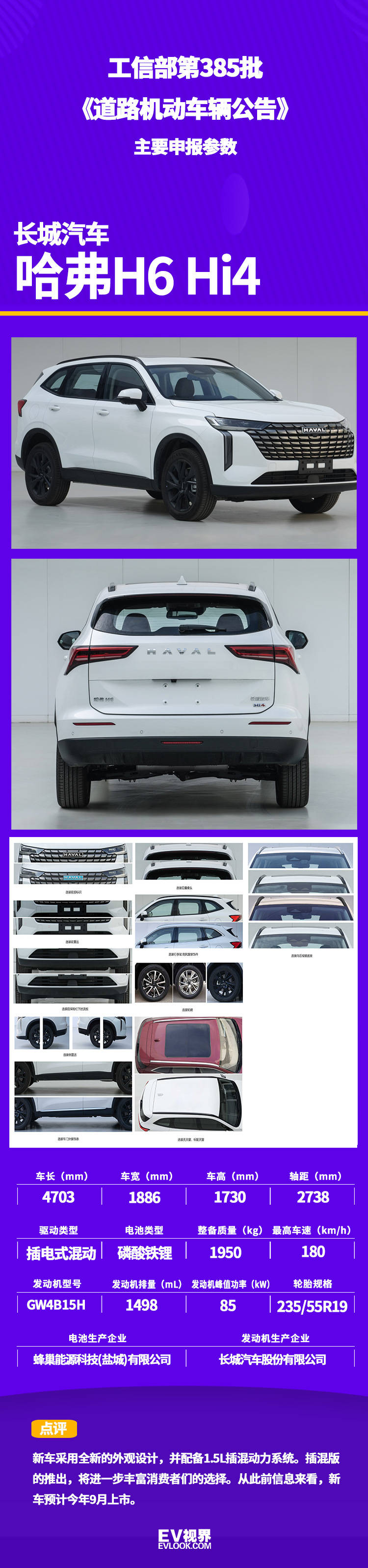 搭载1.5升插混系统/预计9月上市 全新哈弗H6 Hi4申报图曝光_搜狐汽车_搜狐网