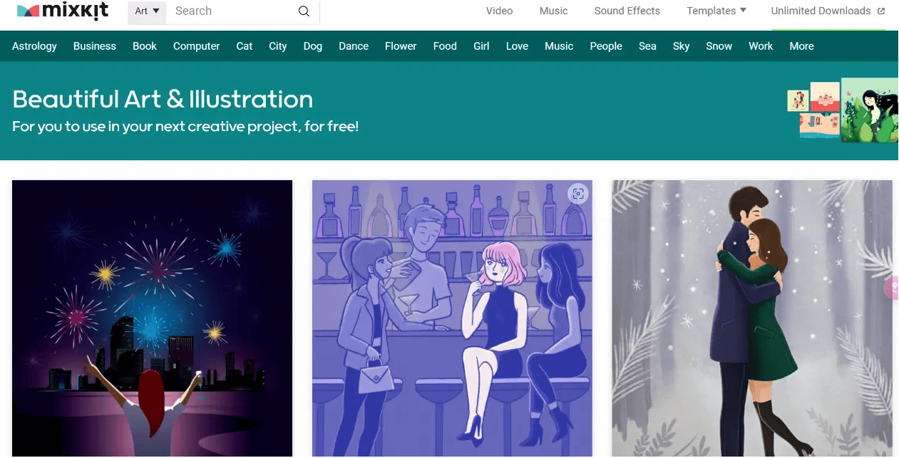 哪里可以获取动态风景视频素材 这几个网站不容错过_Mixkit_Videezy_Pixabay