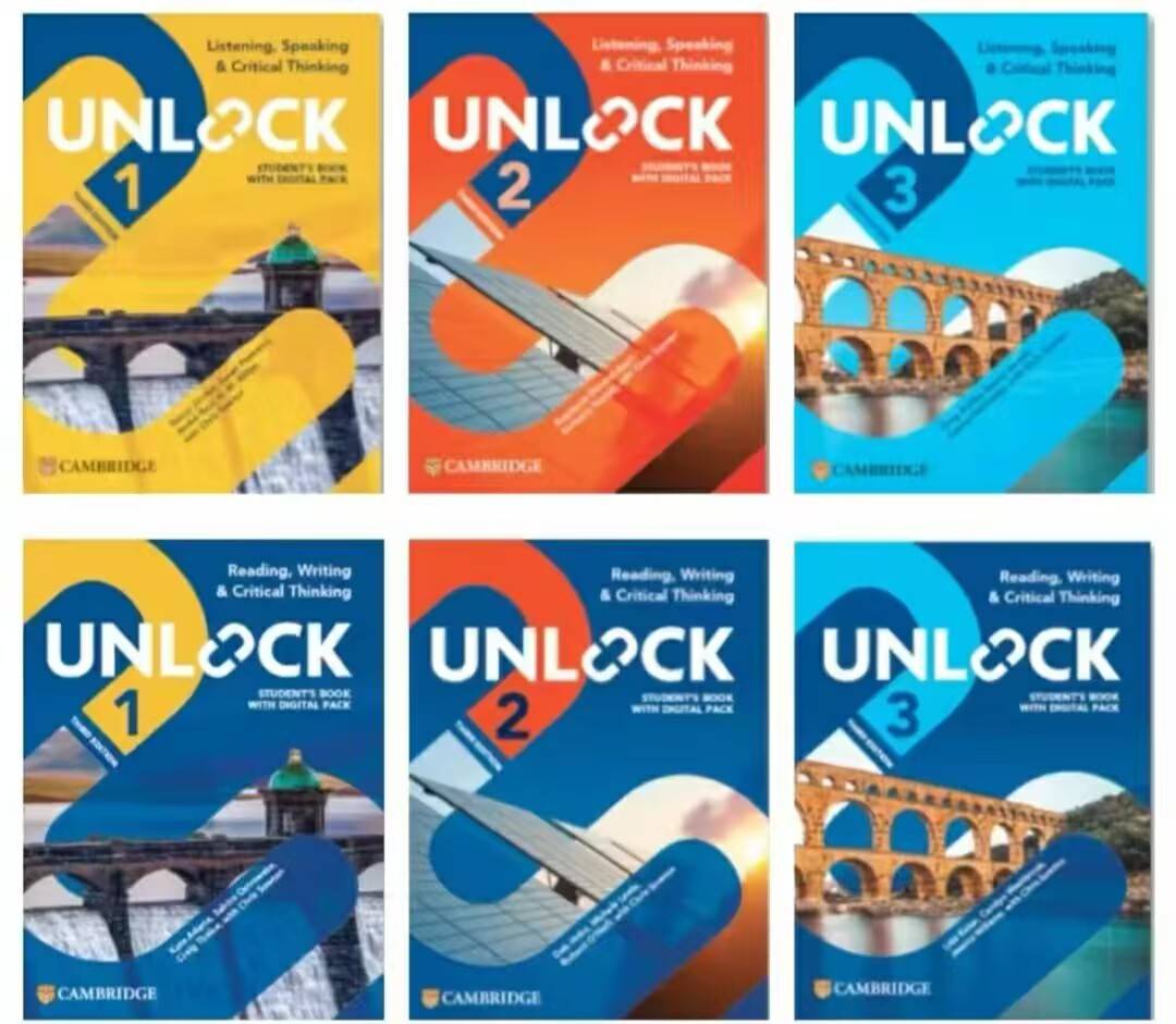 2025新版 unlock第三版 1-2-3级别电子版学生书pdf 高清版，每个级别包括听说+读写的课本PDF和音频 注：（课本内含音频文本 ...