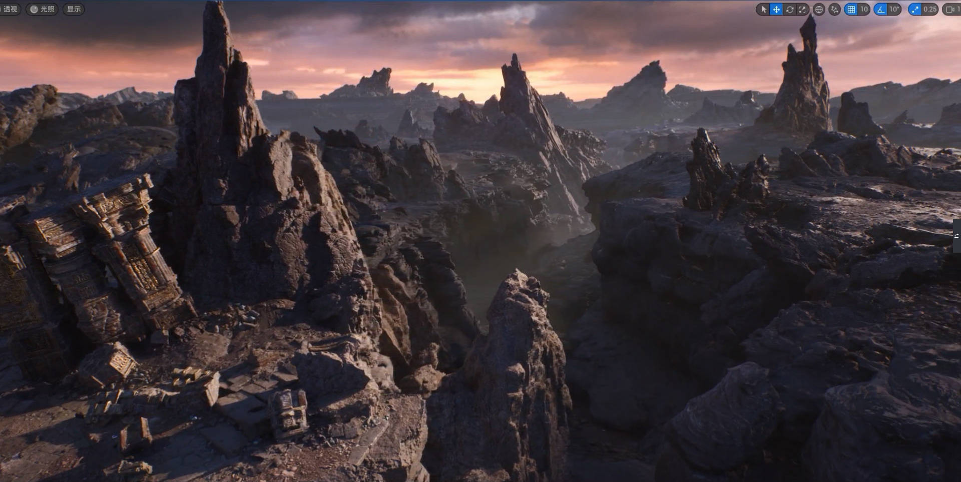 ue5电影级暗黑山脉地形环境下载,异界之门 - CG港-官网入口