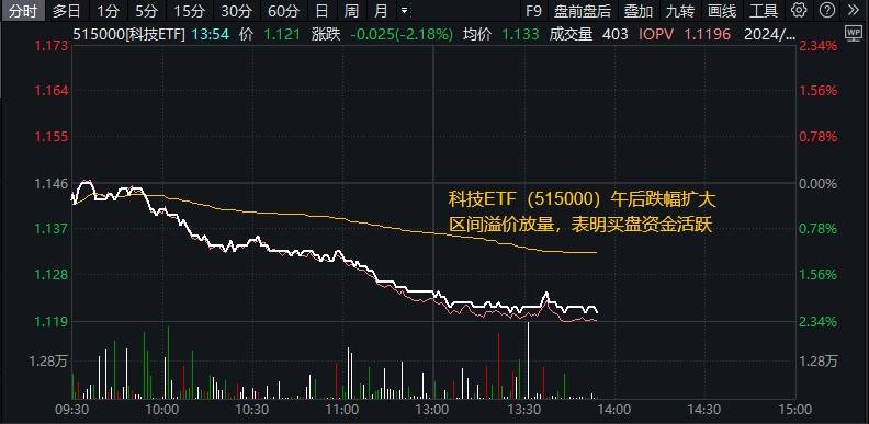 TMT科技重挫！科技ETF(515000)午后跌逾2%，买盘资金却异常活跃？中金：1月配置以科技成长为主线_建议_投资_指数