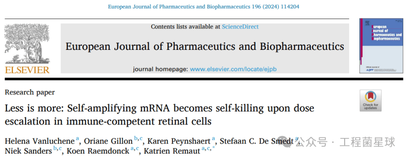 越少却越好？eGFP-saRNA转染剂量最新探索_视网膜_细胞_蛋白质