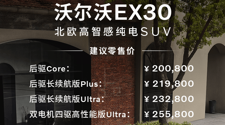 售价20.08万元起 沃尔沃纯电SUV EX30正式上市_搜狐汽车_搜狐网