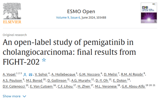 靶向治疗与生物标志物正在重塑胆管癌治疗的未来：FIGHT-202研究的最终分析_患者_米加_融合