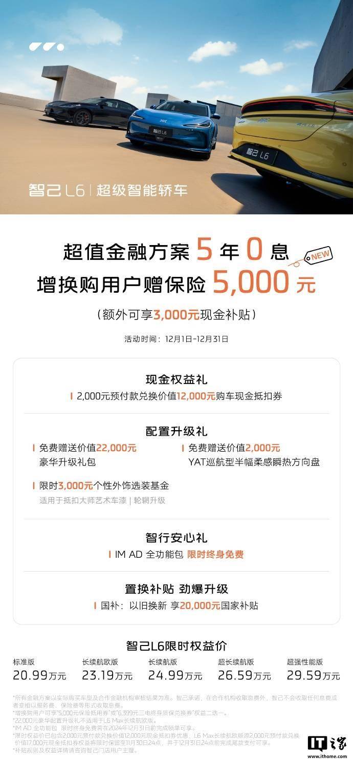 全新智己 LS6 车型推出 5 年 0 息金融方案，21.99 万元起_搜狐汽车_搜狐网