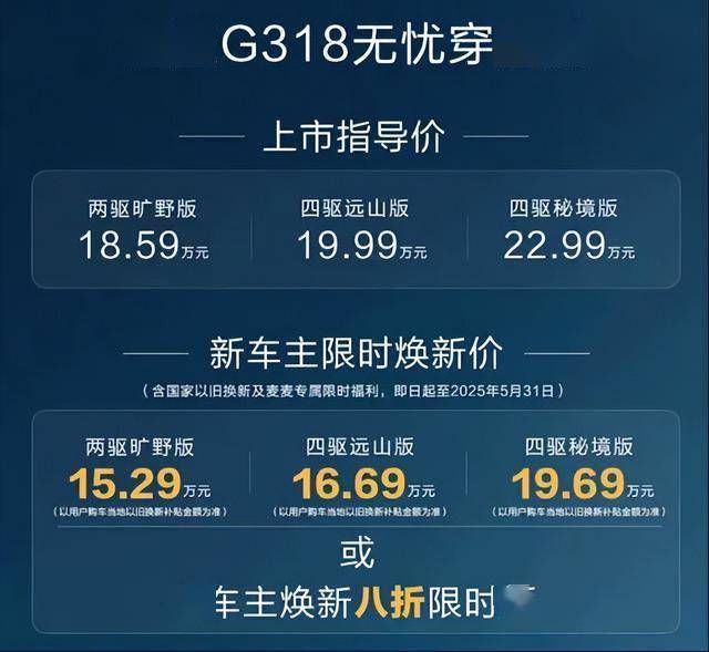 深蓝G318无忧穿越版上市，硬派SUV新选择，售价18.59万元起！_搜狐汽车_搜狐网