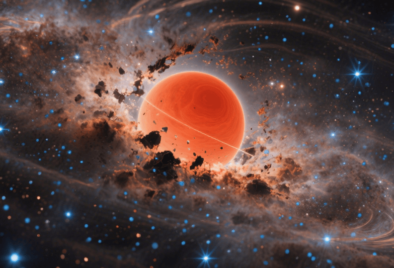 哈勃望远镜揭秘：星系碰撞余晖中，千颗新星璀璨诞生_恒星_宇宙_气体