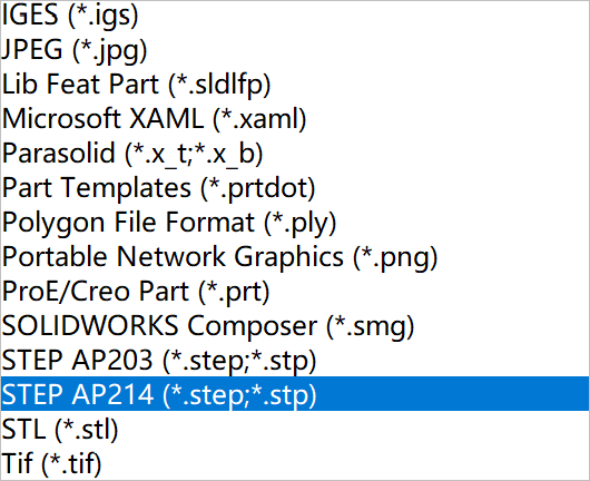 SOLIDWORKS另存为STEP AP203和STEP AP214有哪些区别？_视觉_Creo_几何